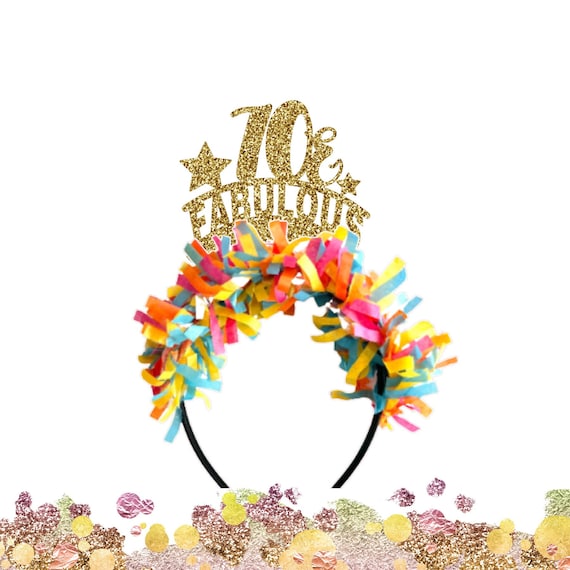 70 and Fabulous Headband 70th Birthday Crown 70th Birthday - Etsy