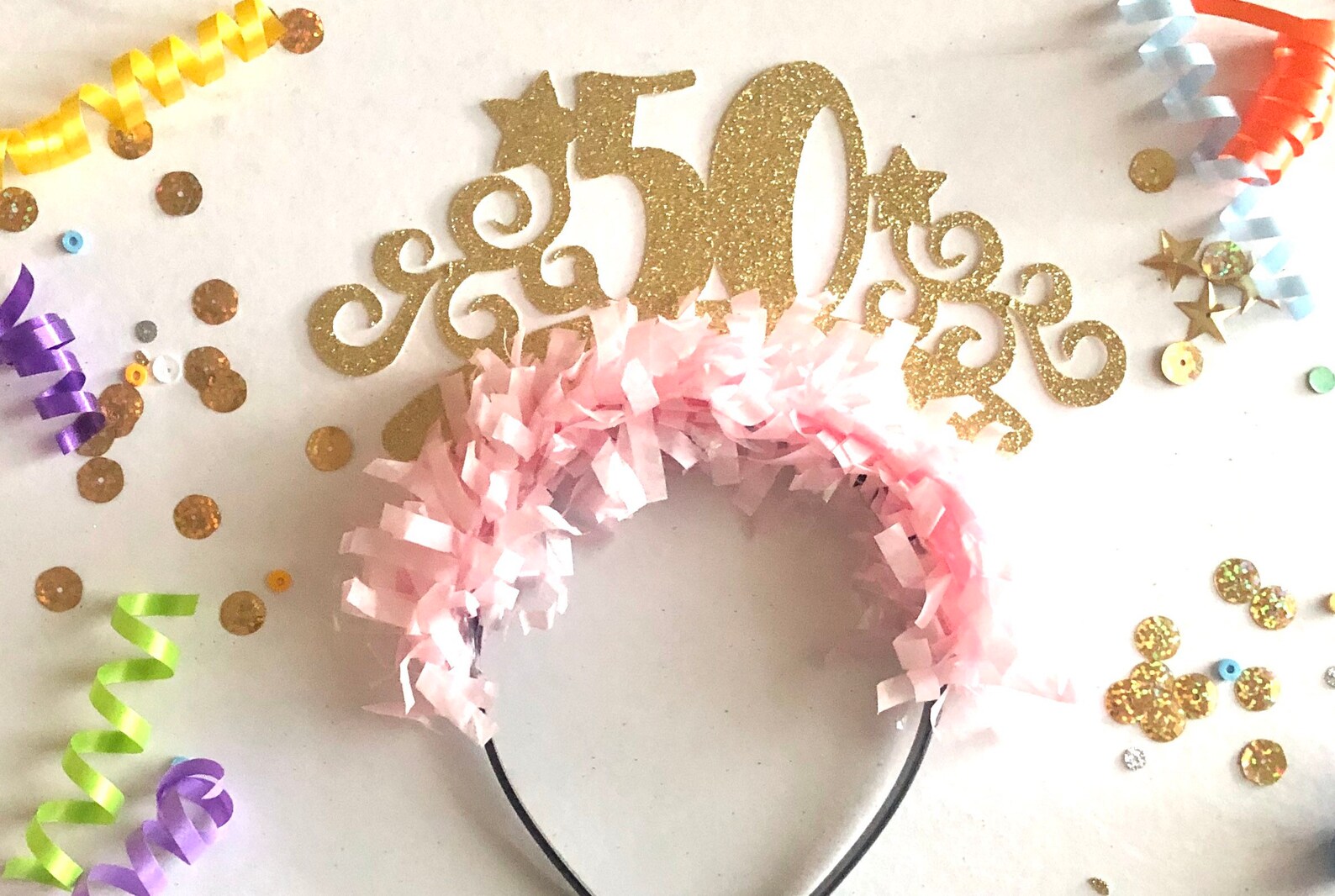 50th Birthday Crown 50th Birthday Headband 50th Birthday - Etsy
