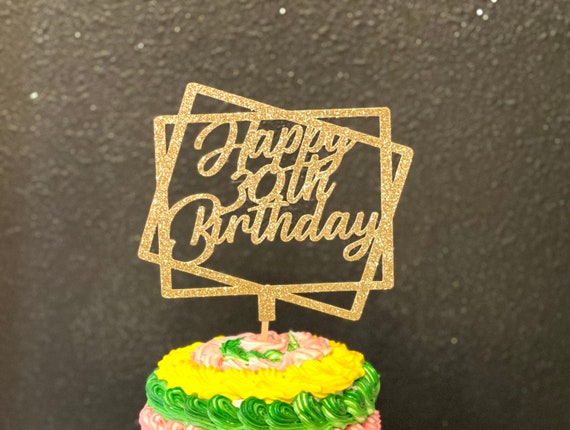 30th Birthday Cake Topper Happy 30th Birthday Cake Topper | Etsy