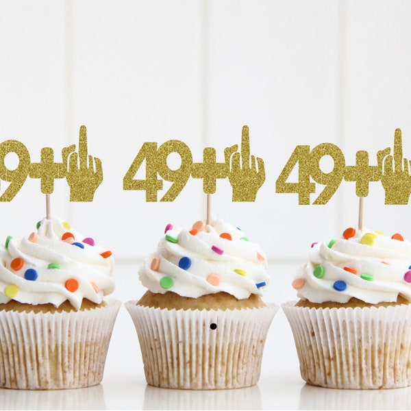 50th Birthday Cupcake Topper Svg Etsy