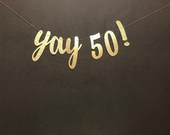 50th birthday banner | Etsy