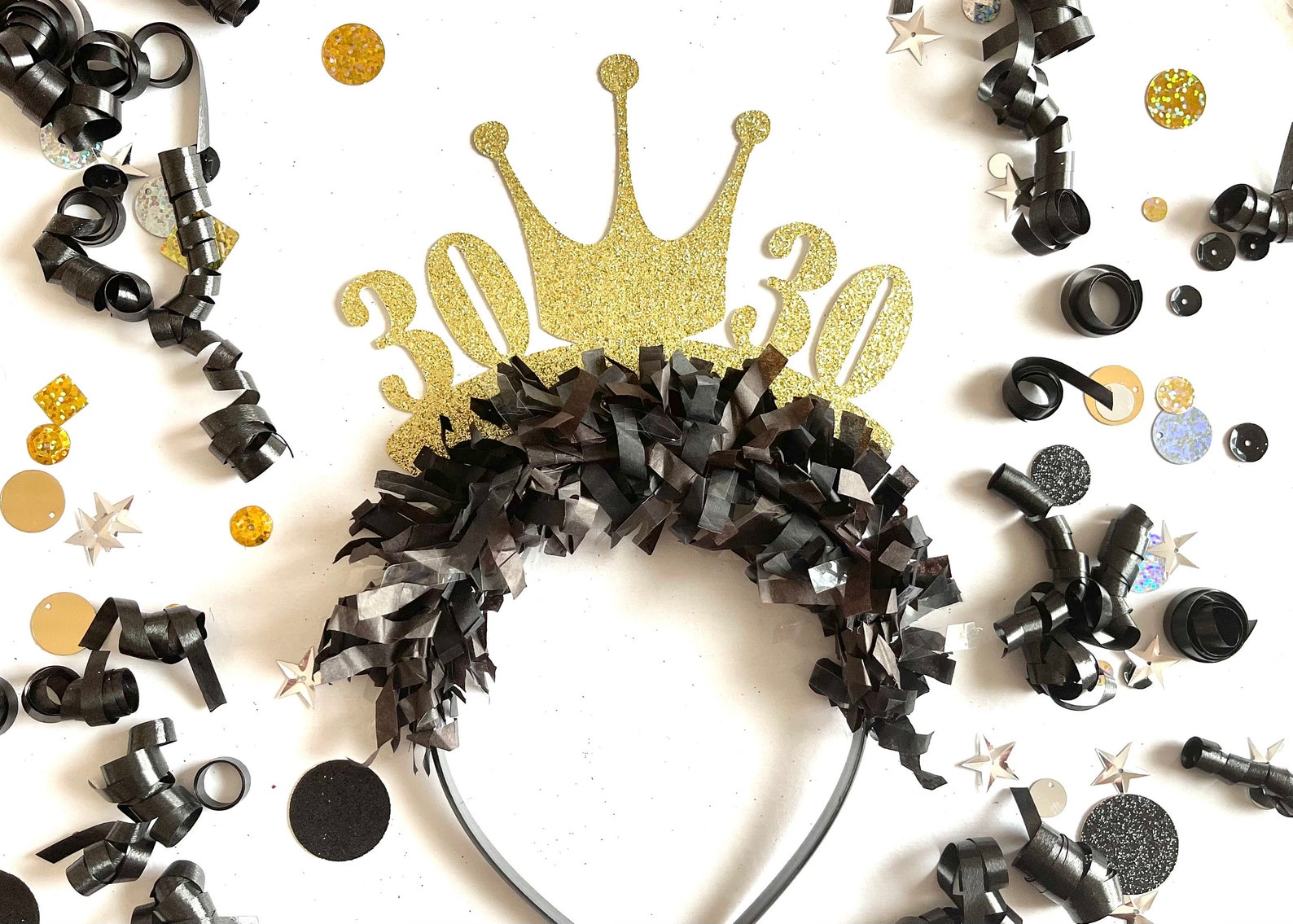 30th Birthday Decorations, 30th Birthday Crown, 30th Birthday Headband ...