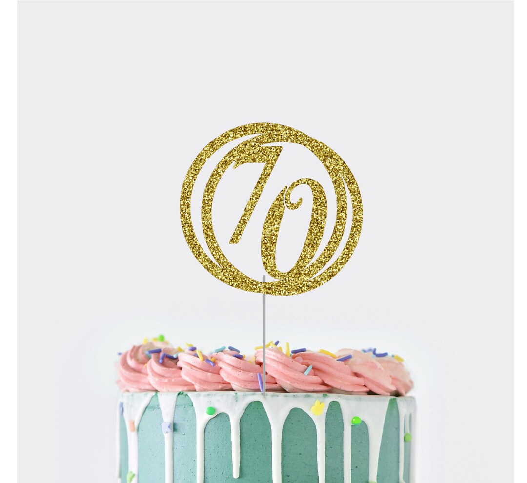 Cake Toppers, 70th Birthday Cake Topper, Cake Topper, 70th Birthday ...