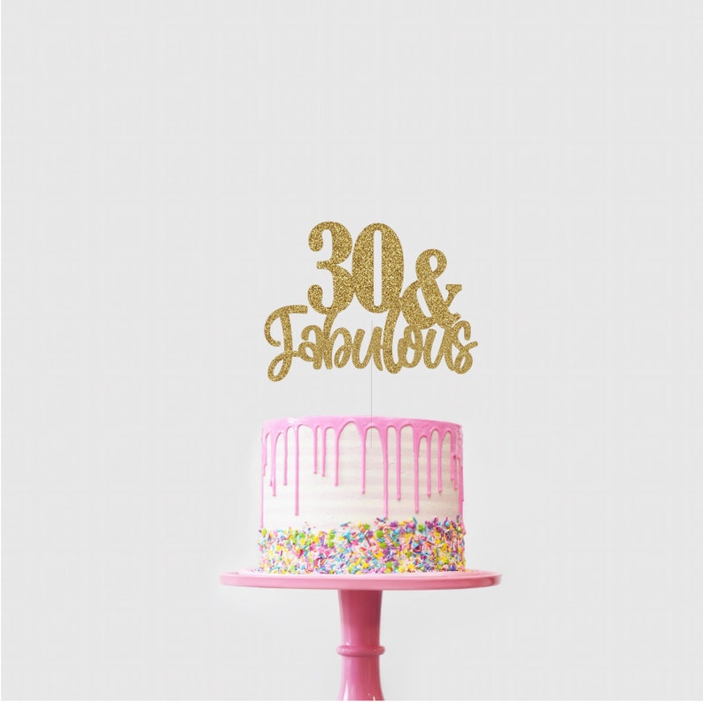30 Cake Topper 30th Birthday Decorations Cake Decorations | Etsy