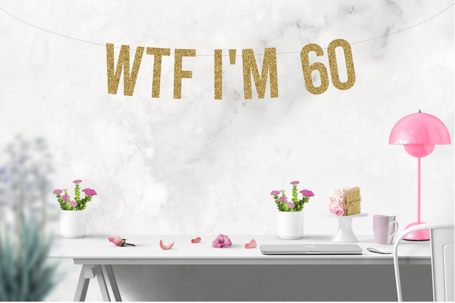 Wtf I'm 60 Banner, 60th Birthday Banner, 60th Birthday Decorations - Etsy