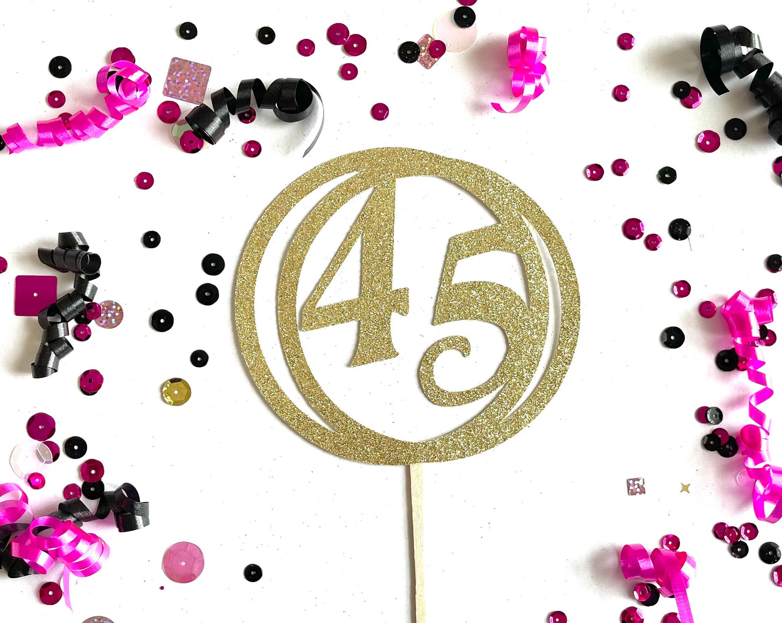 Cheers to 45 years cake topper 45th Birthday Cake Topper Cake | Etsy