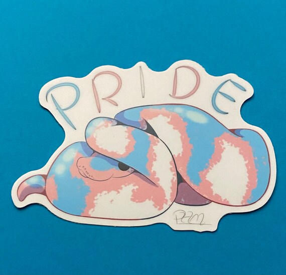 Transgender Pride Snake Sticker. Waterproof Sticker. Water | Etsy