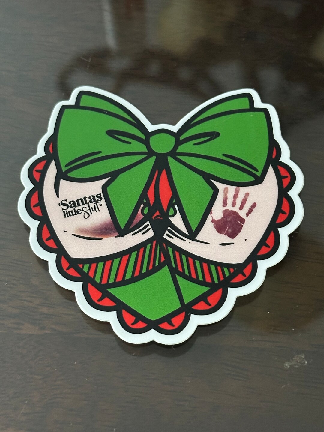 Waterproof Heart Butt Sticker, Christmas Heart Butt Sticker, Heart Butt ...