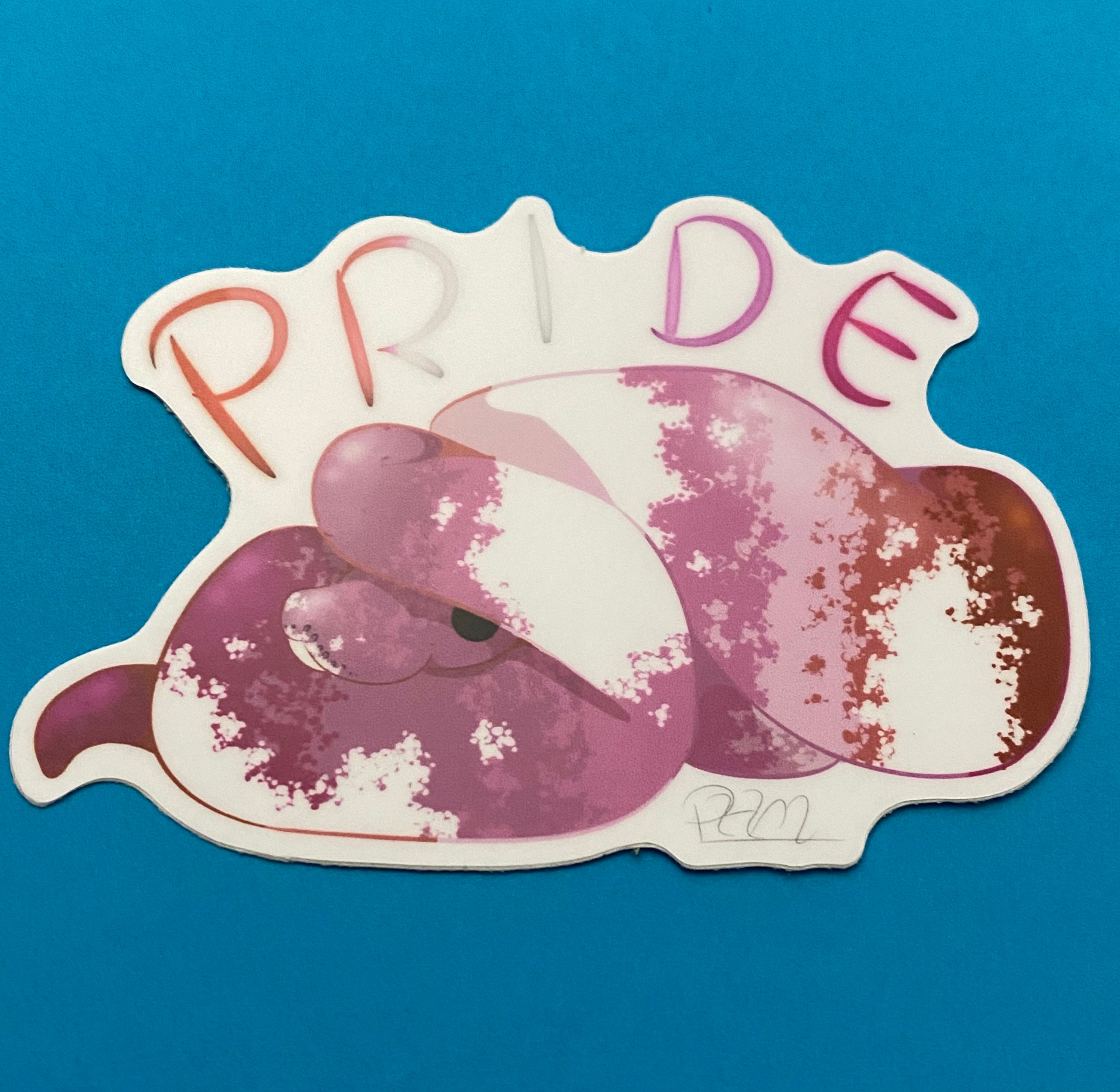 Lesbian Pride Snake Sticker. Waterproof Sticker. Water Bottle Sticker ...