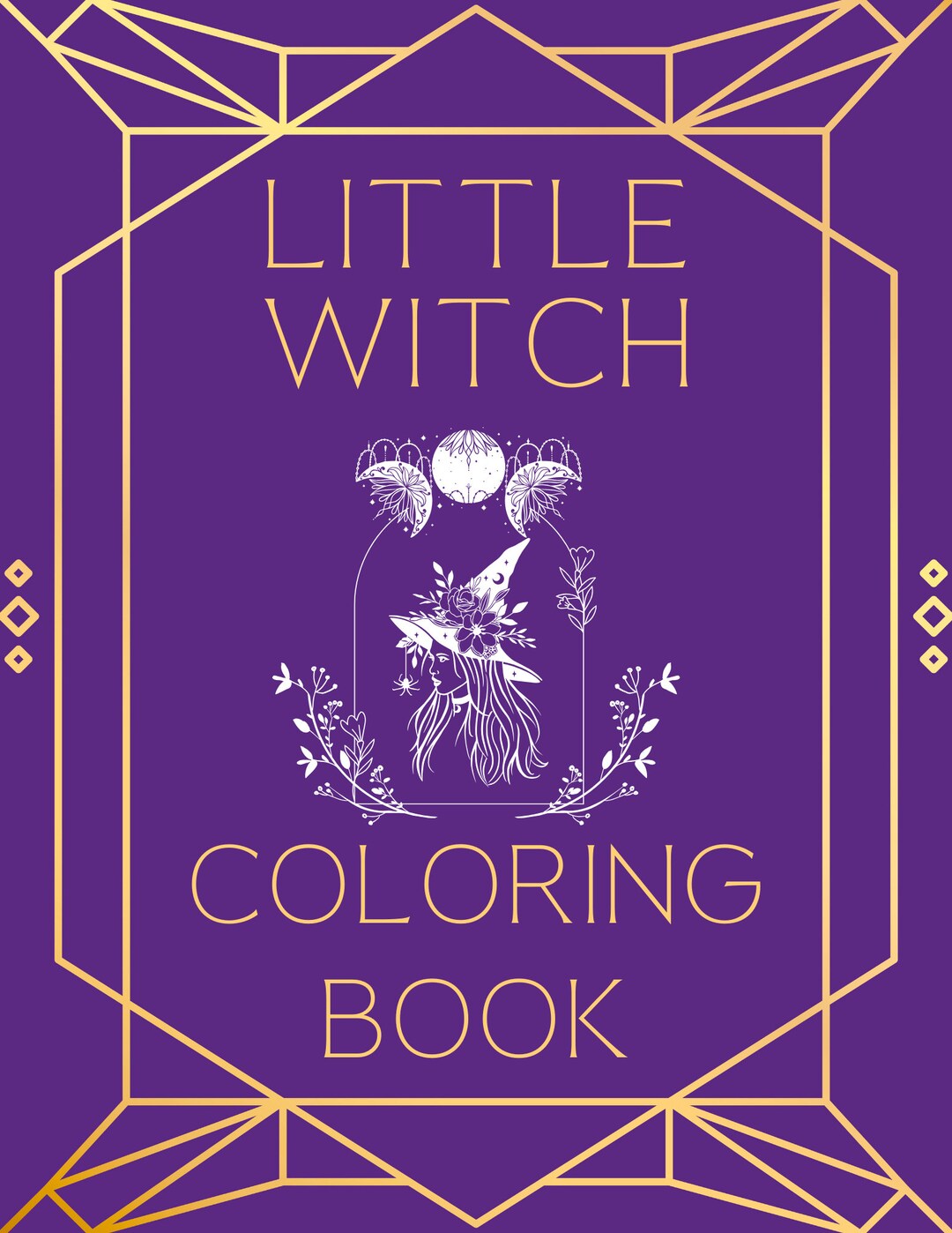Little Witch Coloring Book - Etsy