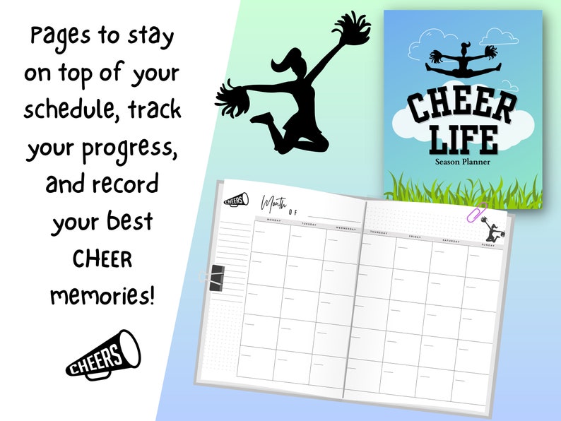 Cheerleading Season Planner Record Your Goals, Competition Notes, Squad ...