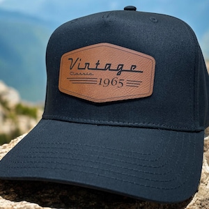 1965 Leather Patch Hat - Vintage Classic Birthday Gift Cap - Etsy