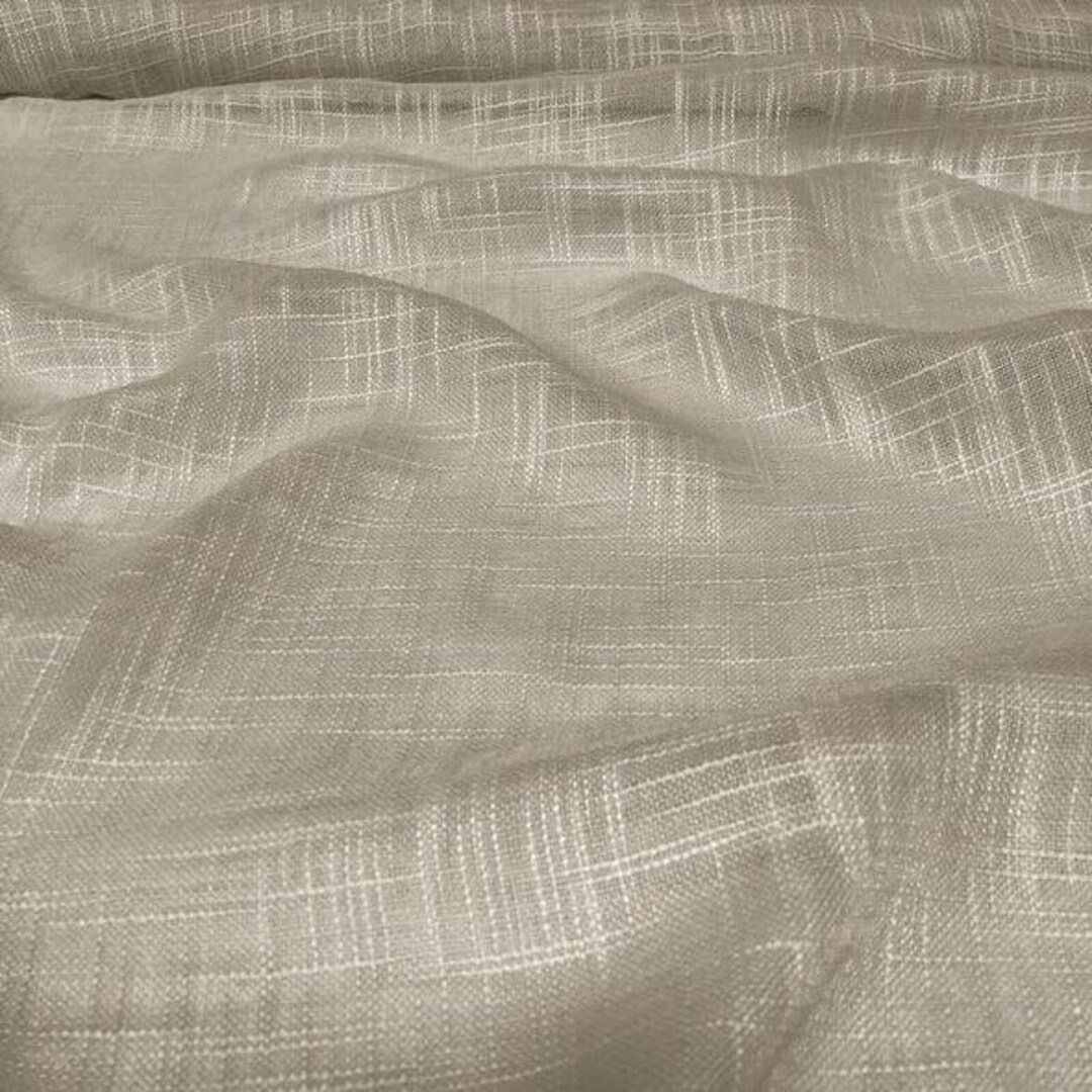 Poly Slub Linen double Wide Fabric by the Yard in Beige - Etsy