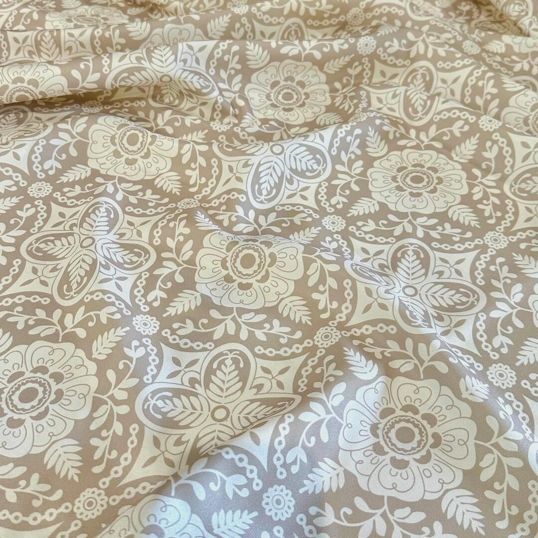Morocco (poly Print) Fabric by the Yard in Taupe - Etsy