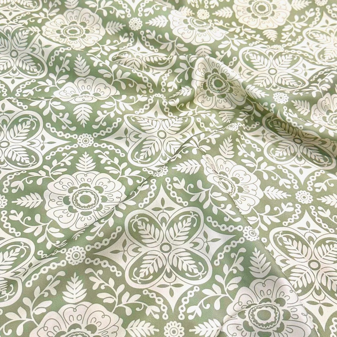 Morocco (poly Print) Fabric by the Yard in Sage - Etsy