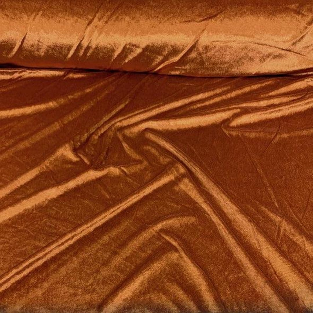 Lush Velvet Fabric by the Yard in Rust - Etsy