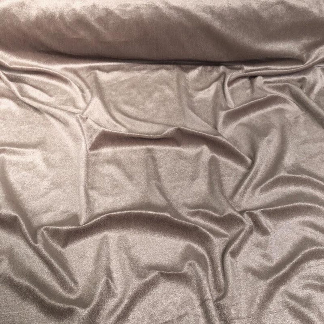 Lush Velvet Fabric by the Yard in Taupe - Etsy