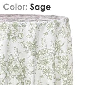 French Toile poly Print Table Linens - Etsy