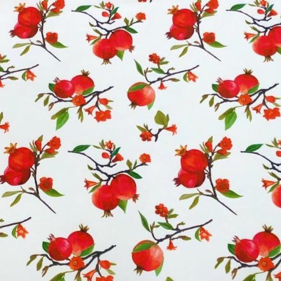 Pomegranate (poly Print) Fabric by the Yard - Etsy
