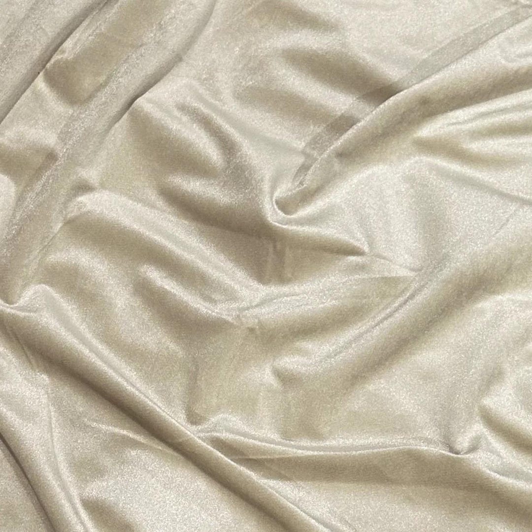 Luxury Plush Velvet Fabric by the Yard in Ivory (double Wide) - Etsy