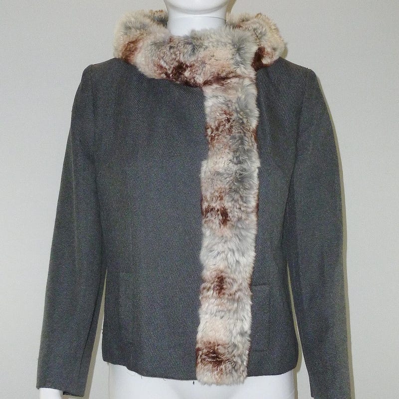 1960s Fur Trimmed Coat - Etsy