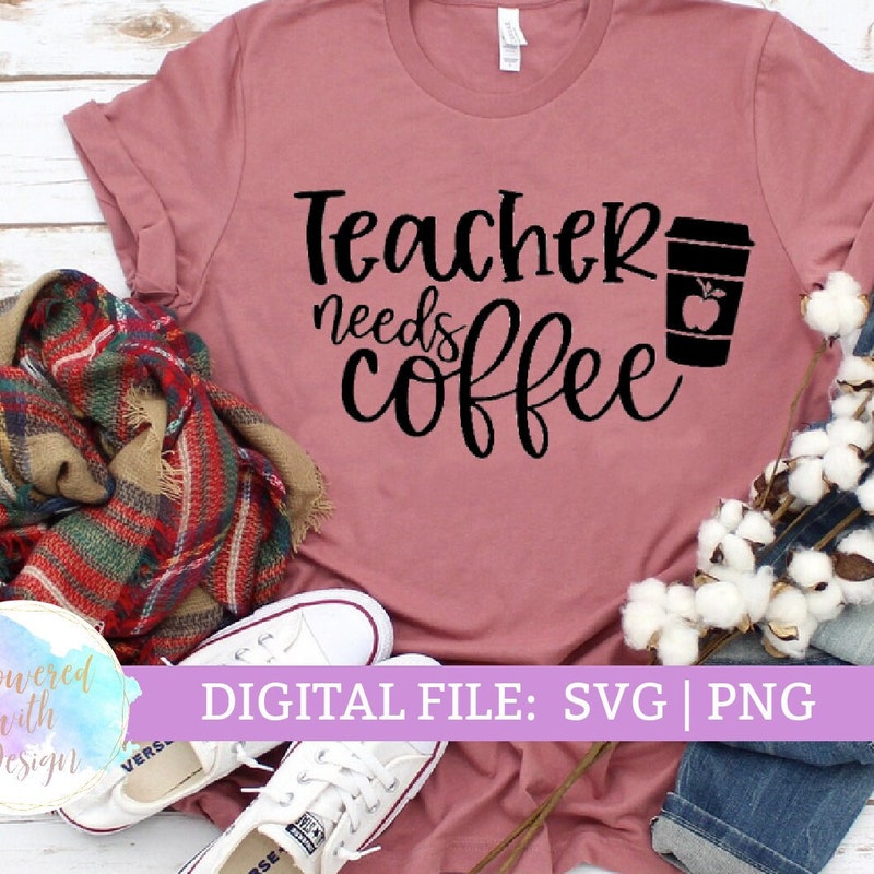 Teacher Coffee Svg - Etsy