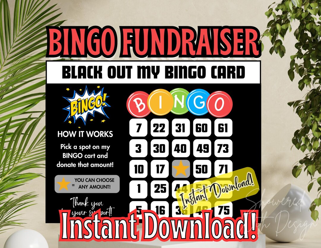 BINGO Card Fundraiser - Cash Calendar, Fundraiser With FREE Tracking ...