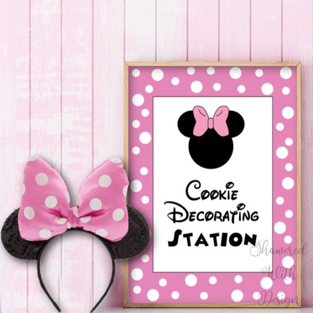 SALE Minnie Mouse Party Art / INSTANT DOWNLOAD / Cookie Decorating ...