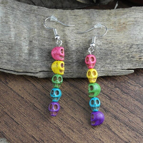 Skull Earrings - Etsy