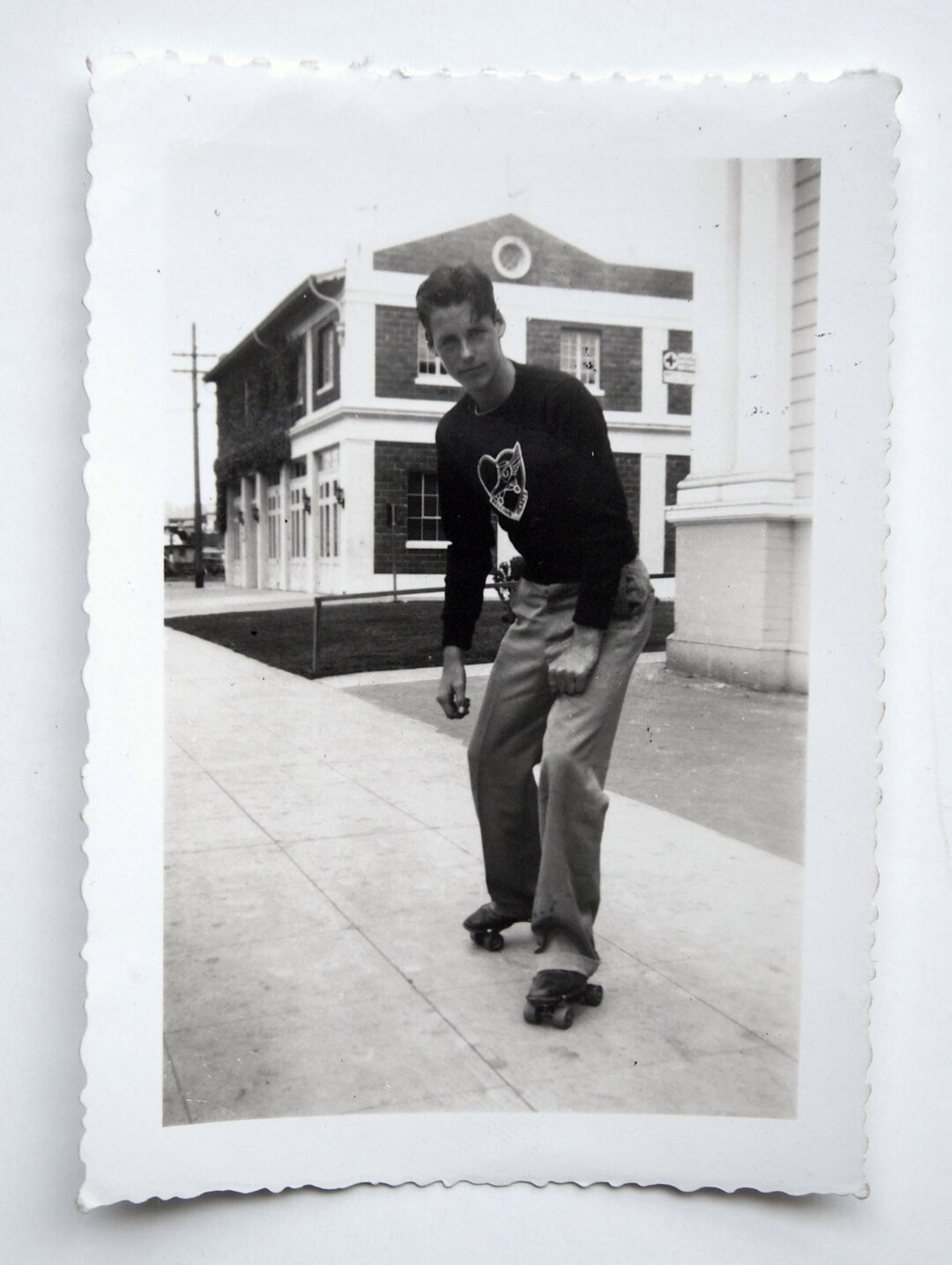 Handsome 1940s/40s Cool Rebel Roller Skate Teen Boy Weird Vintage ...