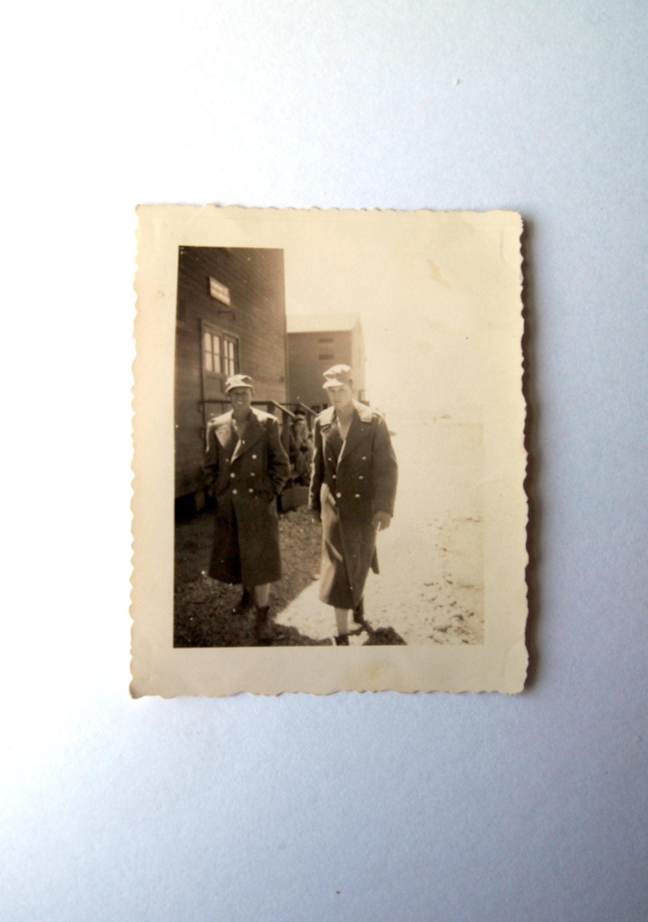 Handsome Soldier Boys in Trenchcoats WW2 Male Candid Snapshot Men's ...