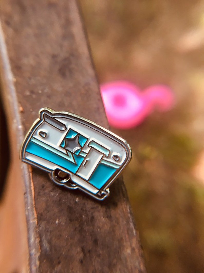 Camper Enamel Pin | Retro Canned Ham | Camping Adventure Soft Enamel ...