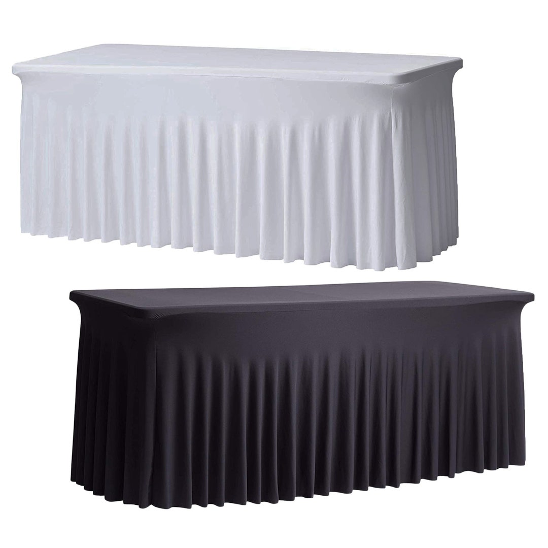 Stretch Spandex 6 Ft Rectangular Wavy Draping Table Covers | Wholesale ...