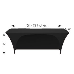 Spandex 6 FT Rectangular Open Back Table Covers | Wholesale Wedding ...