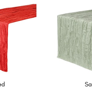 Crinkle Taffeta Table Runners Wedding Table Runner 14 In. W X 108 In. L ...