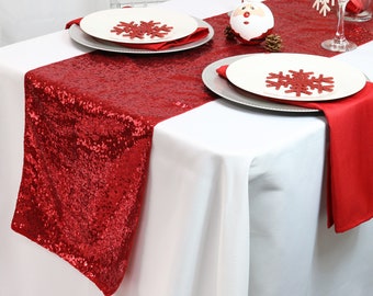 Red Polyester Table Runner Wedding Table Runners - Etsy