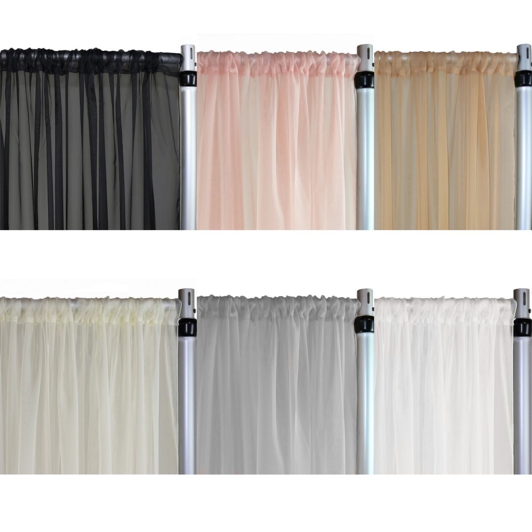 Voile Sheer Drape/backdrop 12 Ft. X 116 In. | Wedding Drapes ...