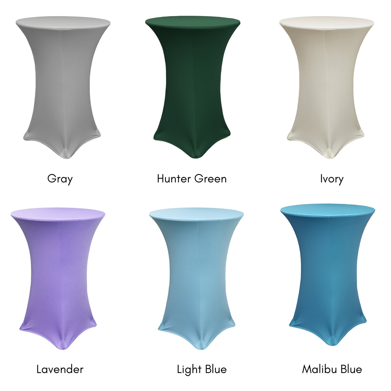 Highboy 30 Inch Cocktail Round Stretch Spandex Table Cover | Wholesale ...