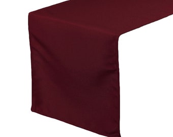Dark Red Polyester Table Runner Wedding Table Runners - Etsy