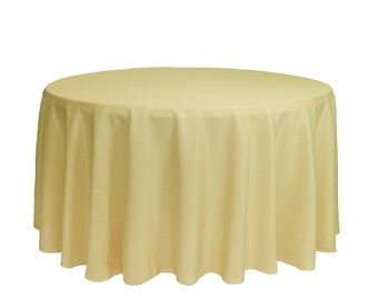 Round Yellow Tablecloth - Etsy