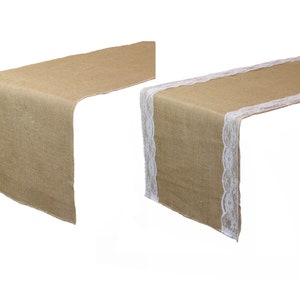 Jute Burlap 13 X 108 Inches Table Runner Natural | Wedding, Christmas ...