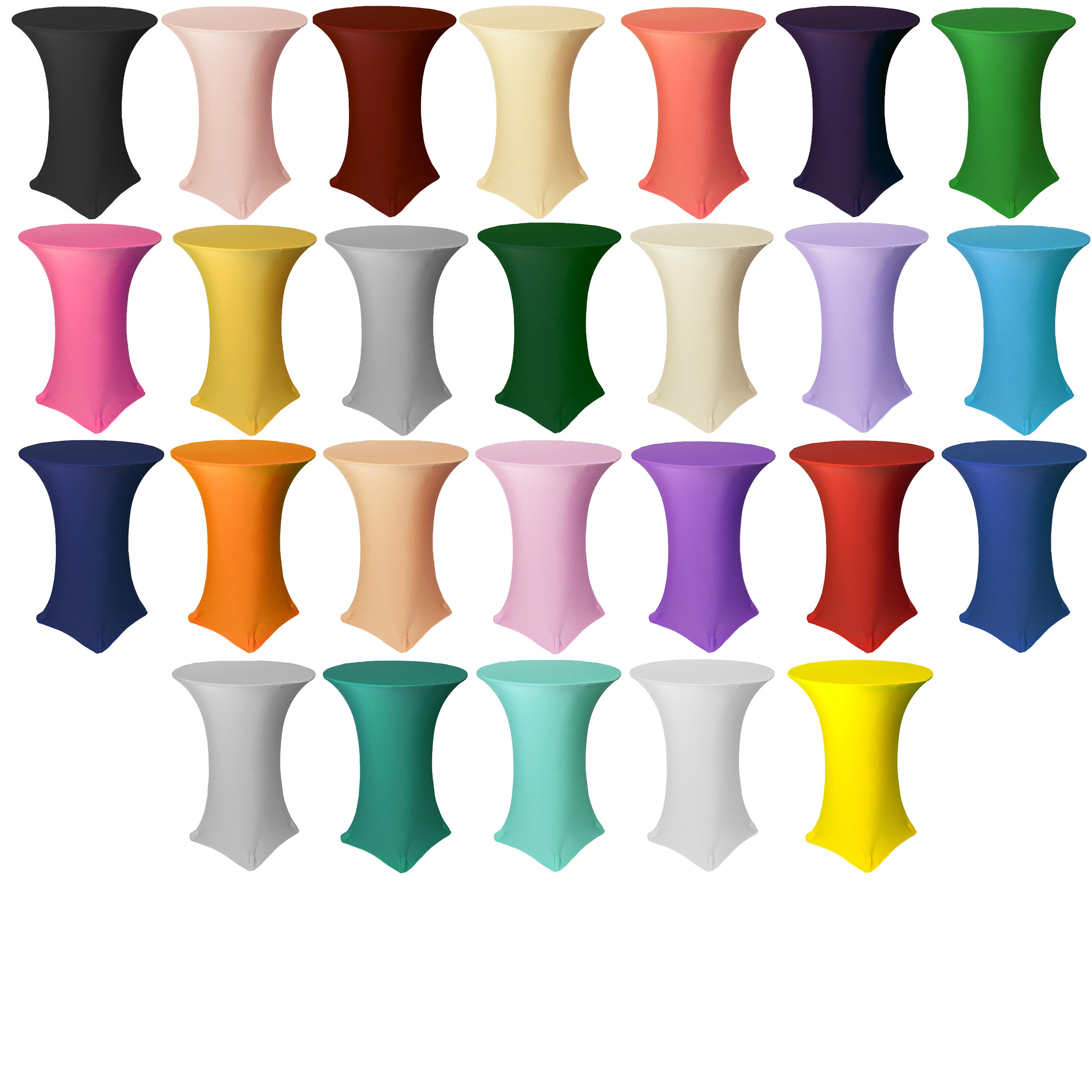 White 30 Inch Highboy Cocktail Round Stretch Spandex Table - Etsy
