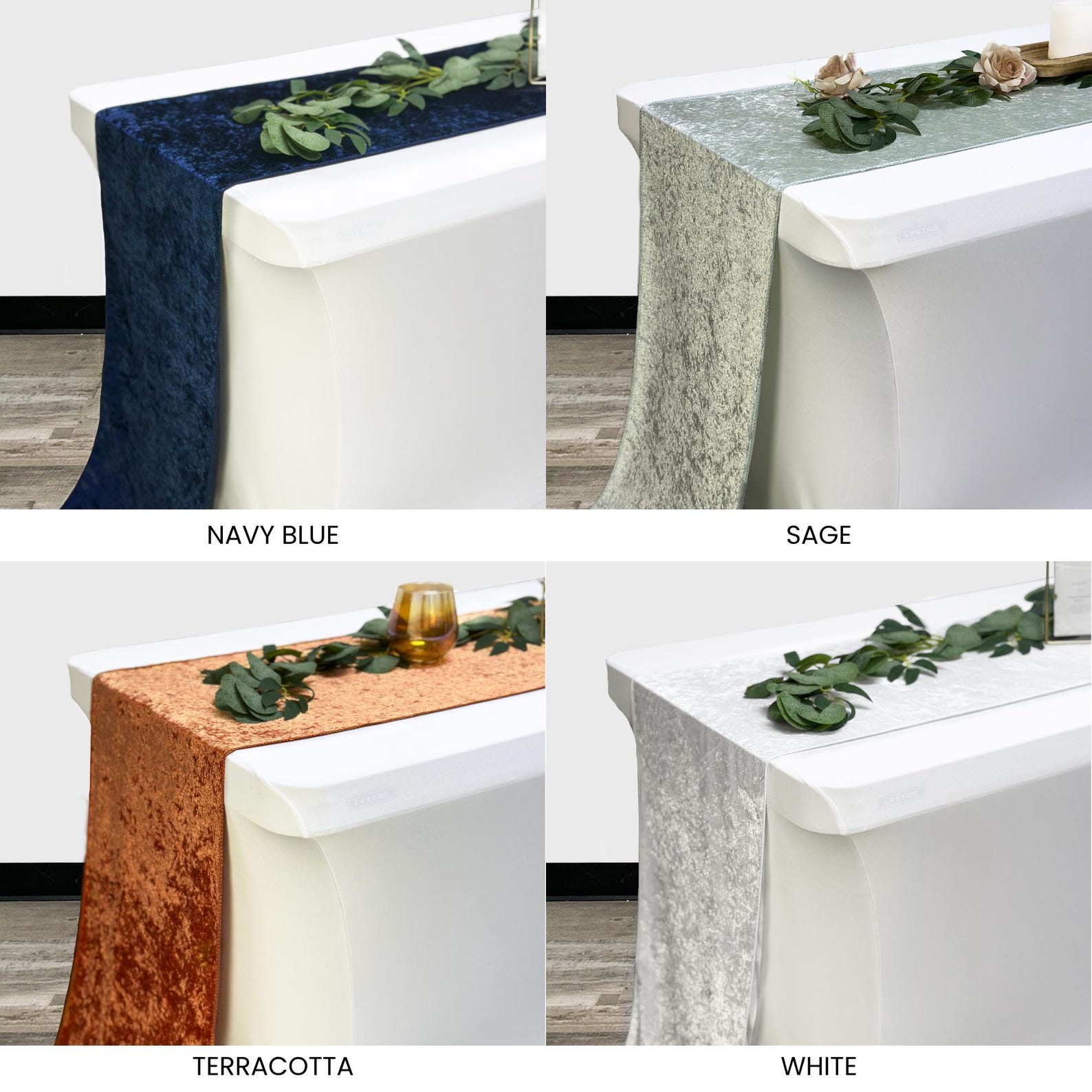 Crushed Velvet 14 X 108 Inch Table Runners | Wholesale Wedding ...