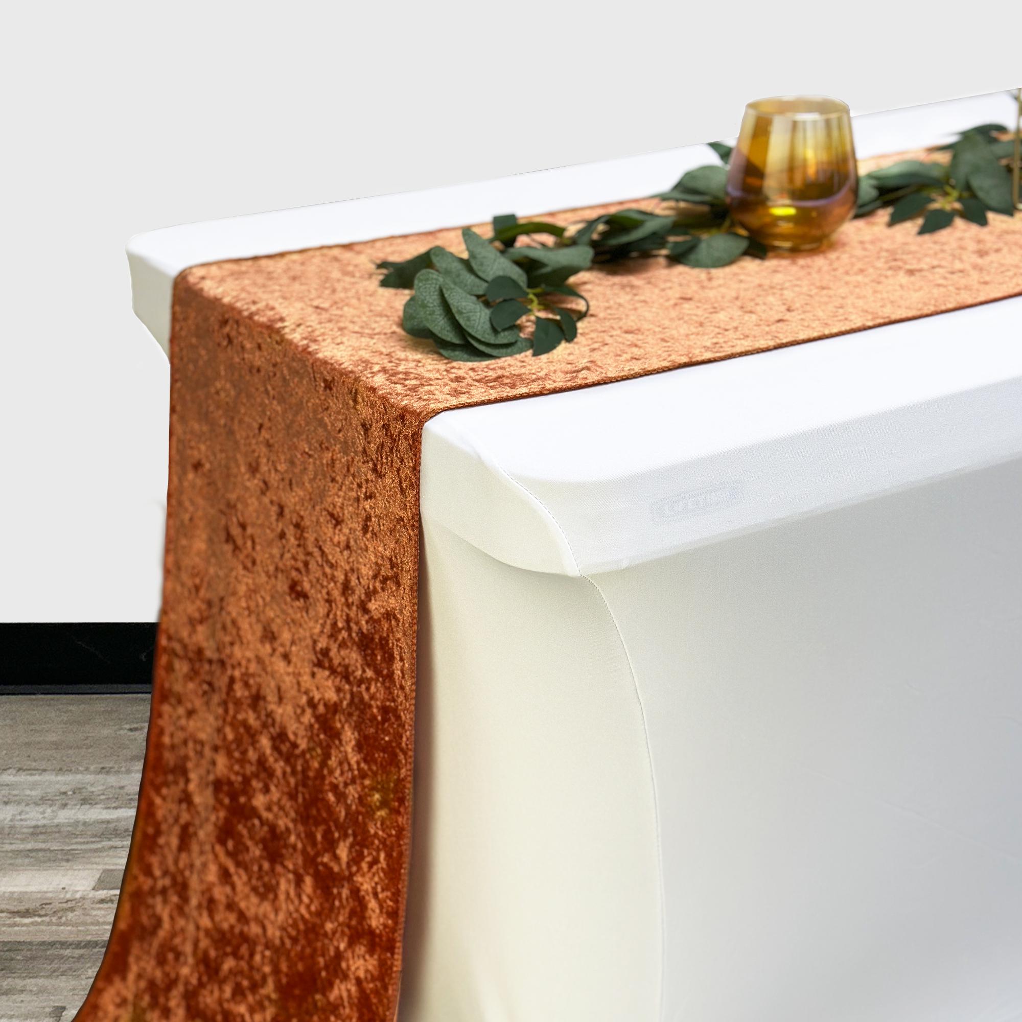 Crushed Velvet 14 X 108 Inch Table Runners | Wholesale Wedding ...