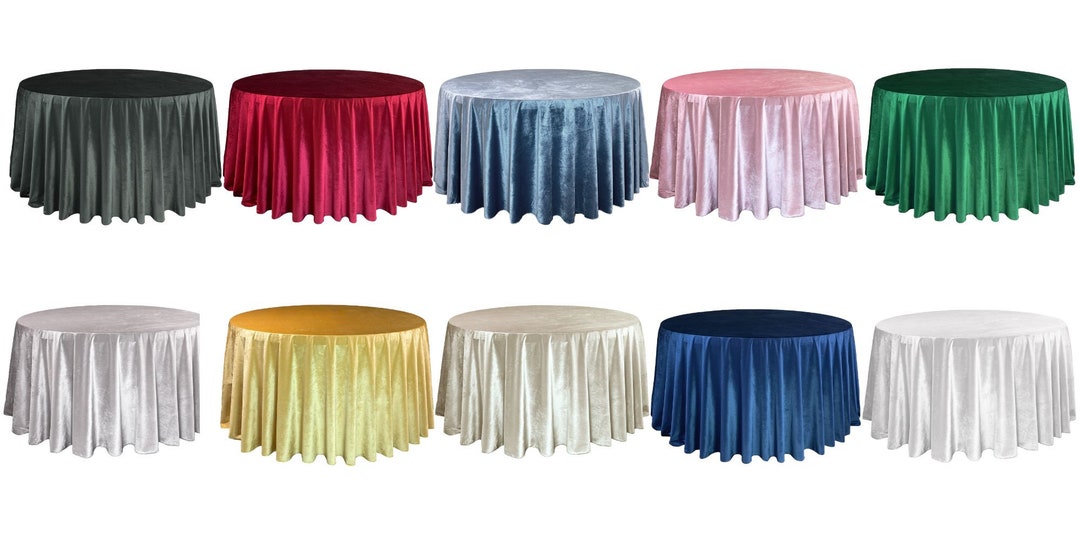 Velvet 120 Inch Round Tablecloths | Wholesale Wedding, Christmas ...