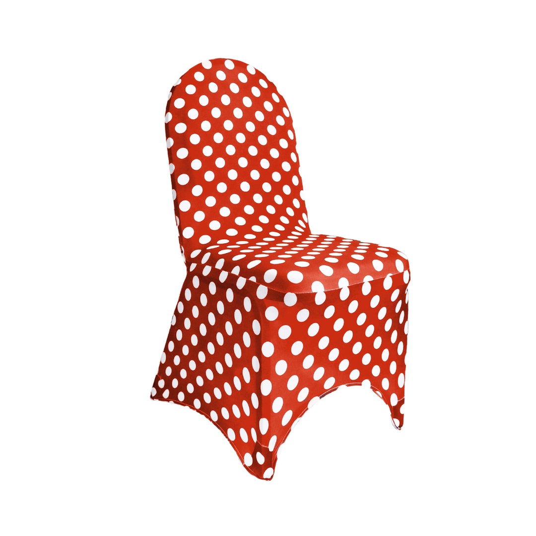 Red and White Polka Dot Spandex Chair Covers Stretch Chair - Etsy