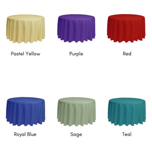 Round 108 Inch Polyester Tablecloth | Wedding Tablecloth, Wholesale ...