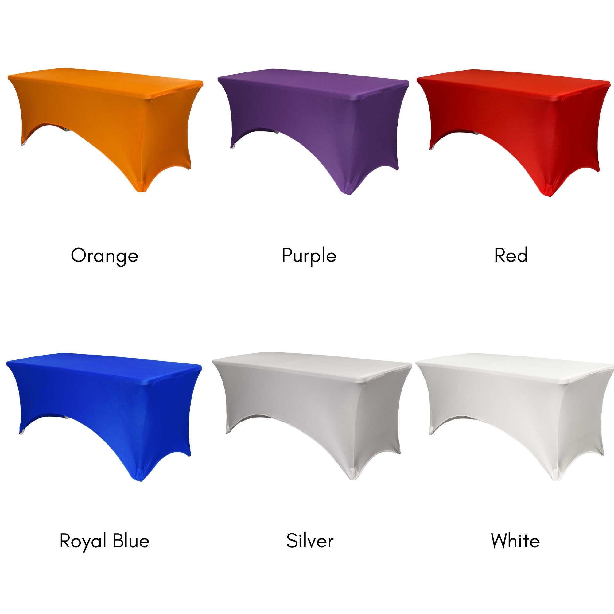 Spandex 4 Ft Rectangular Table Cover | Wrinkle & Stain Resistant - Etsy