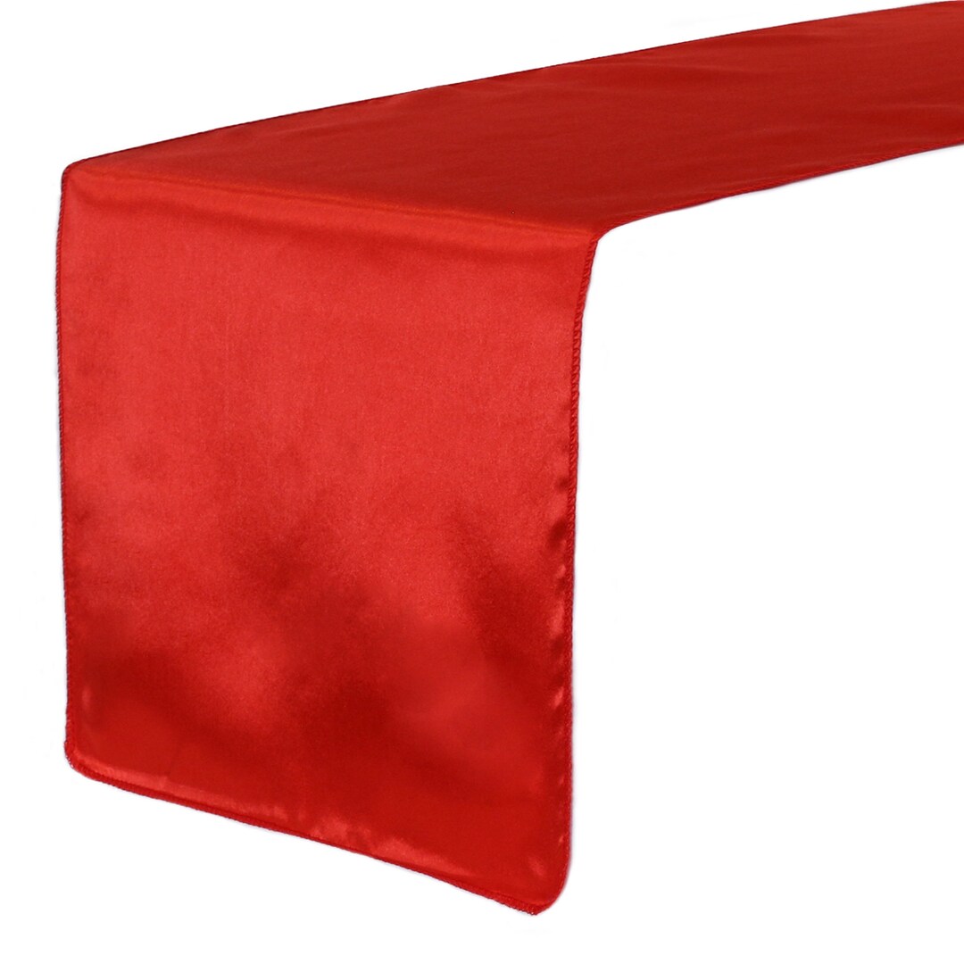 Red Satin Table Runner Wedding Table Runners - Etsy
