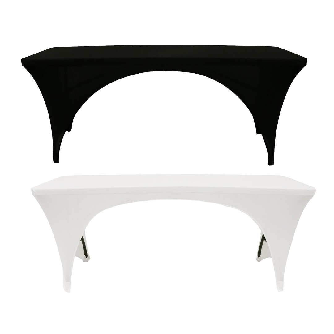 Spandex 6 FT Rectangular Open Sides Table Covers | Wholesale ...